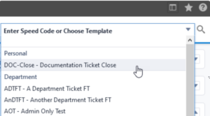 Templates and Speed Codes in Autotask