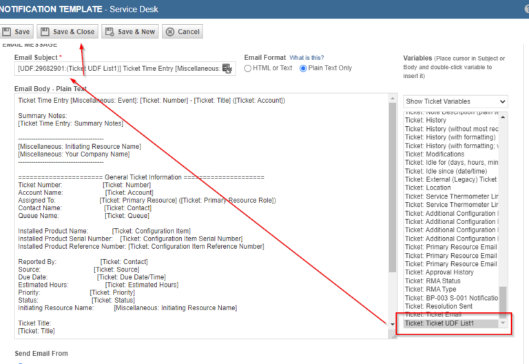 Customizing Email Notification Subject Lines in Autotask